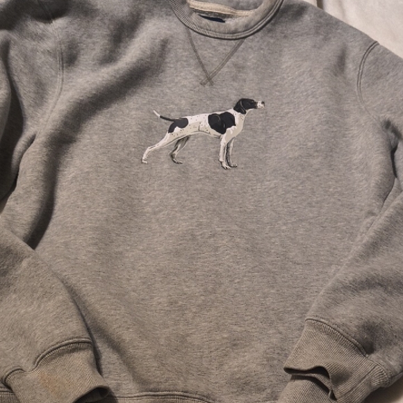 J. Crew | Sweaters | J Crew Fleece Pointer Dog Gray Sweatshirt | Poshmark